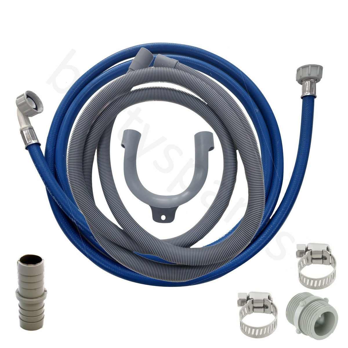 BEKO Washing Machine Fill Water & Waste Drain Hose Extension Kit 2.5m ...