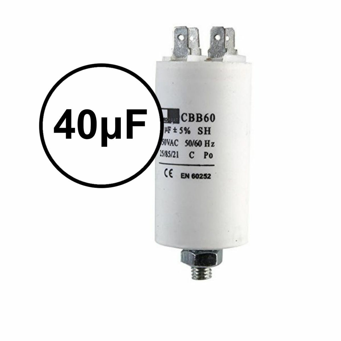 40μF Start Run Motor Capacitor Compressor Air conditioning Water Air P ...