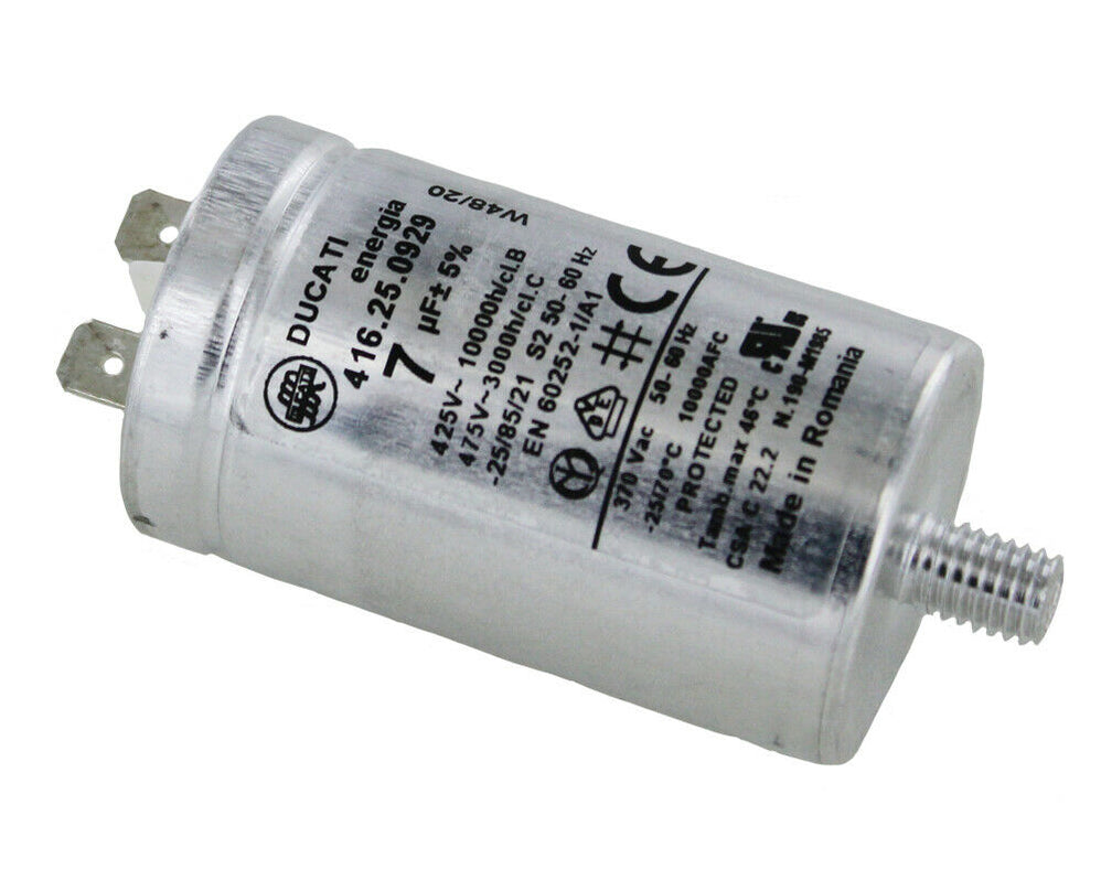 HOOVER CANDY Genuine Tumble Dryer Motor Capacitor 7UF microfarad 41039 ...