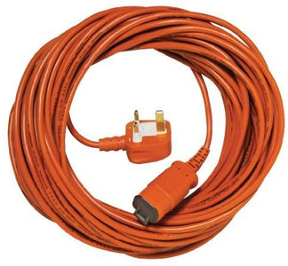 FLYMO 15 Metre Mains POWER CABLE FLEX LEAD With PLUG 15m Lawnmower Gra ...